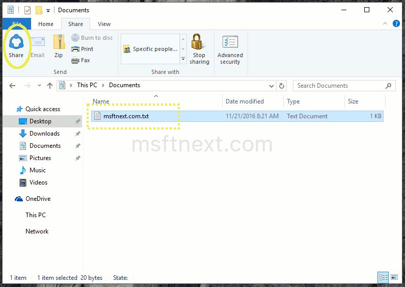 New Share UI - Enable in Windows 10 | MSFTNEXT