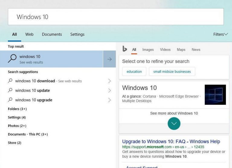 Enable Cortana Floating Search Bar in Windows 10