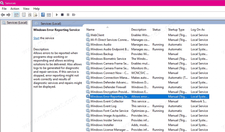How to Disable Error Reporting on Windows 10