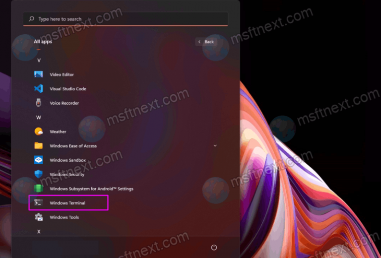 How to open Windows Terminal in Windows 11