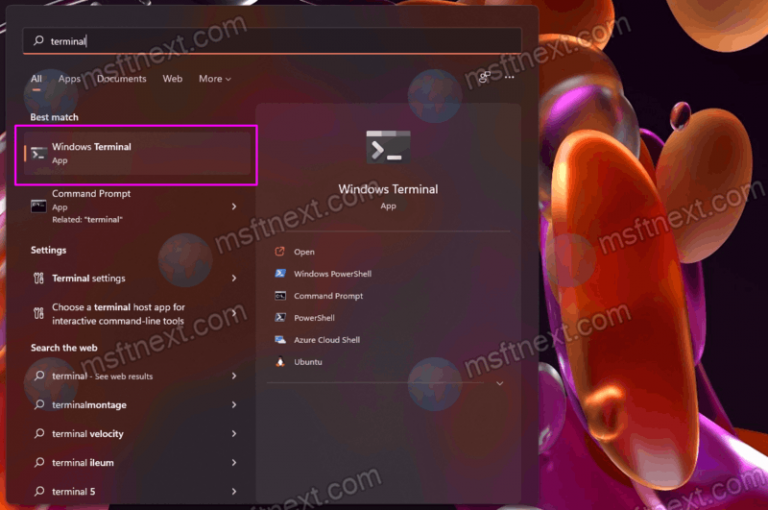 How to open Windows Terminal in Windows 11