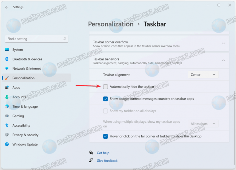 How To Automatically Hide The Taskbar In Windows 11