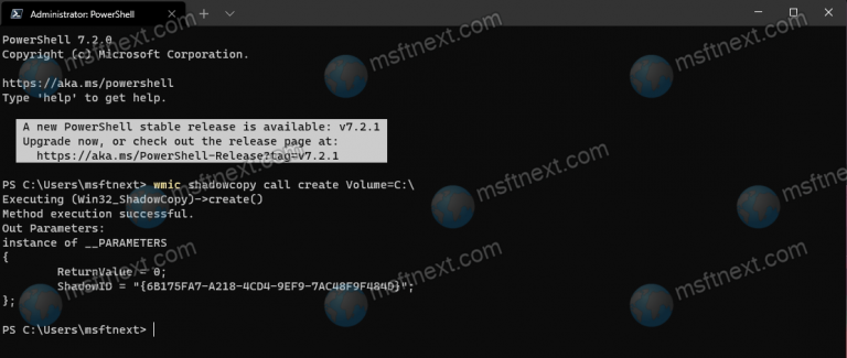 Create Full Shadow Copy Manually on Windows 11 and Windows 10