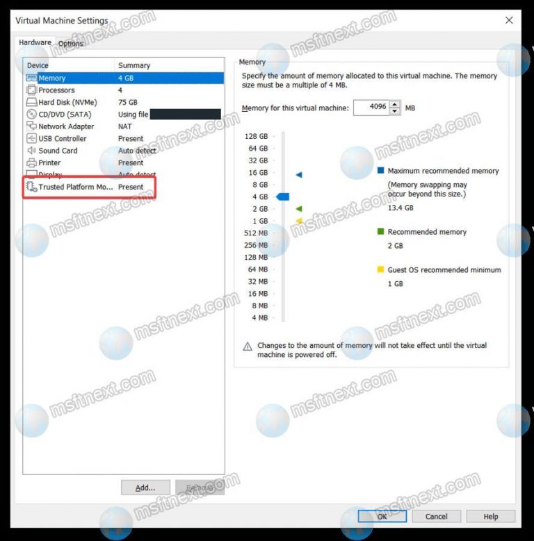 How to add TPM to VMware Workstation virtual machine