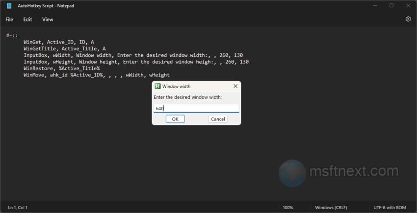 How To Resize A Window To The Exact Size In Pixels