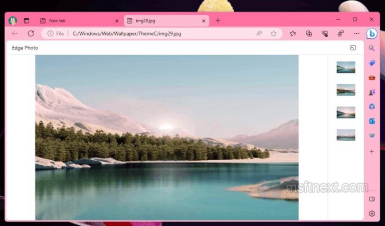 How to enable the built-in Edge Photo viewer in the Edge browser