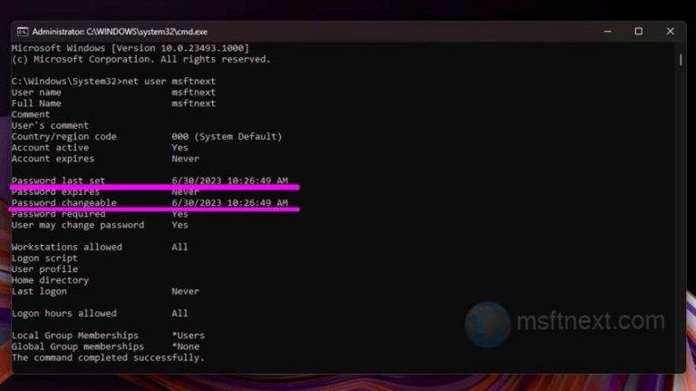 How to find out when user has changed the Windows password