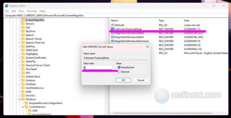 How to keep the cursor in the screen center for Windows Magnifier